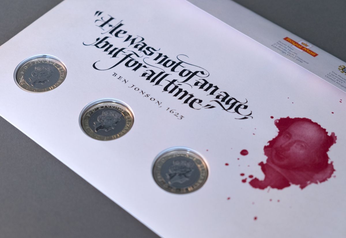 Shakespeare Coin Cover | Client: Royal Mail & Royal Mint | Supple Studio